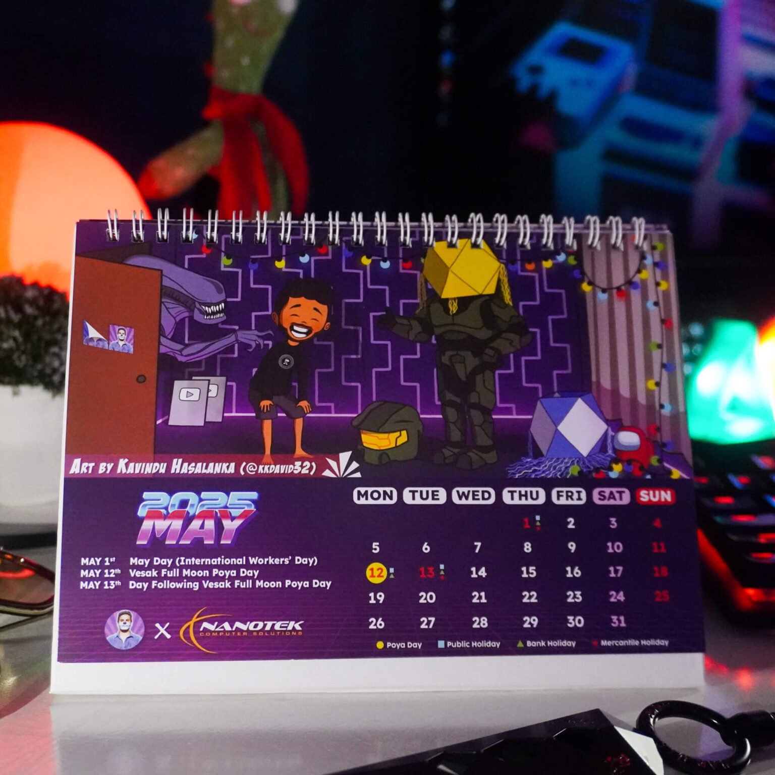 ManiYa Streams Calendar 2025 – Pie Store