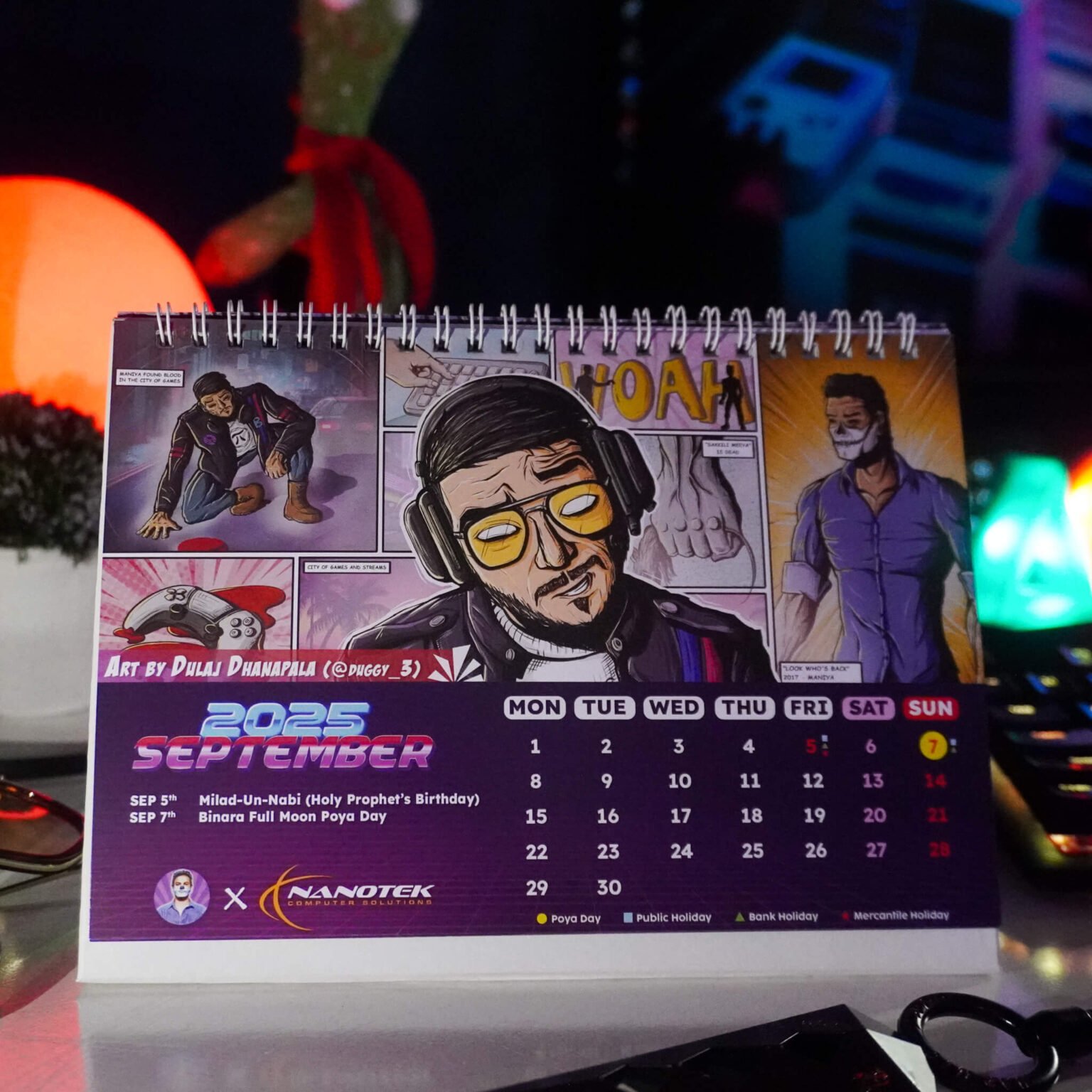 ManiYa Streams Calendar 2025 – Pie Store